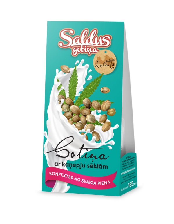 Candy „Gotiņa” with hemp seeds0,185kg - Saldus pārtikas kombināts