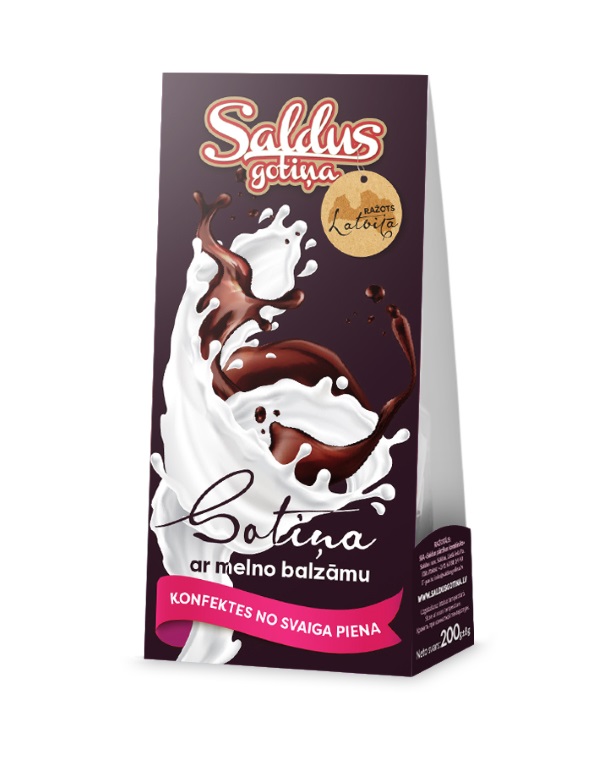 Saldainiai su juoduoju balzamu Gotina, 0,200kg - Saldus pārtikas kombināts