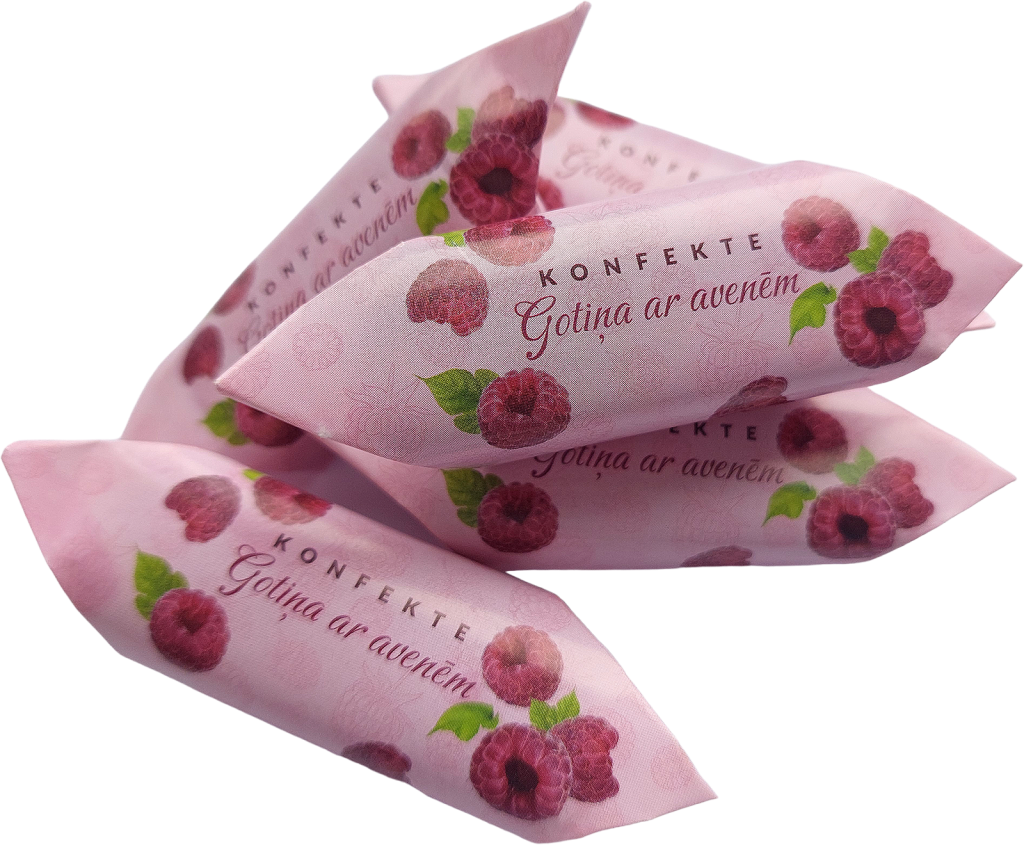 Konfekte " Gotiņa ar avenēm" 0,5 kg - Saldus pārtikas kombināts